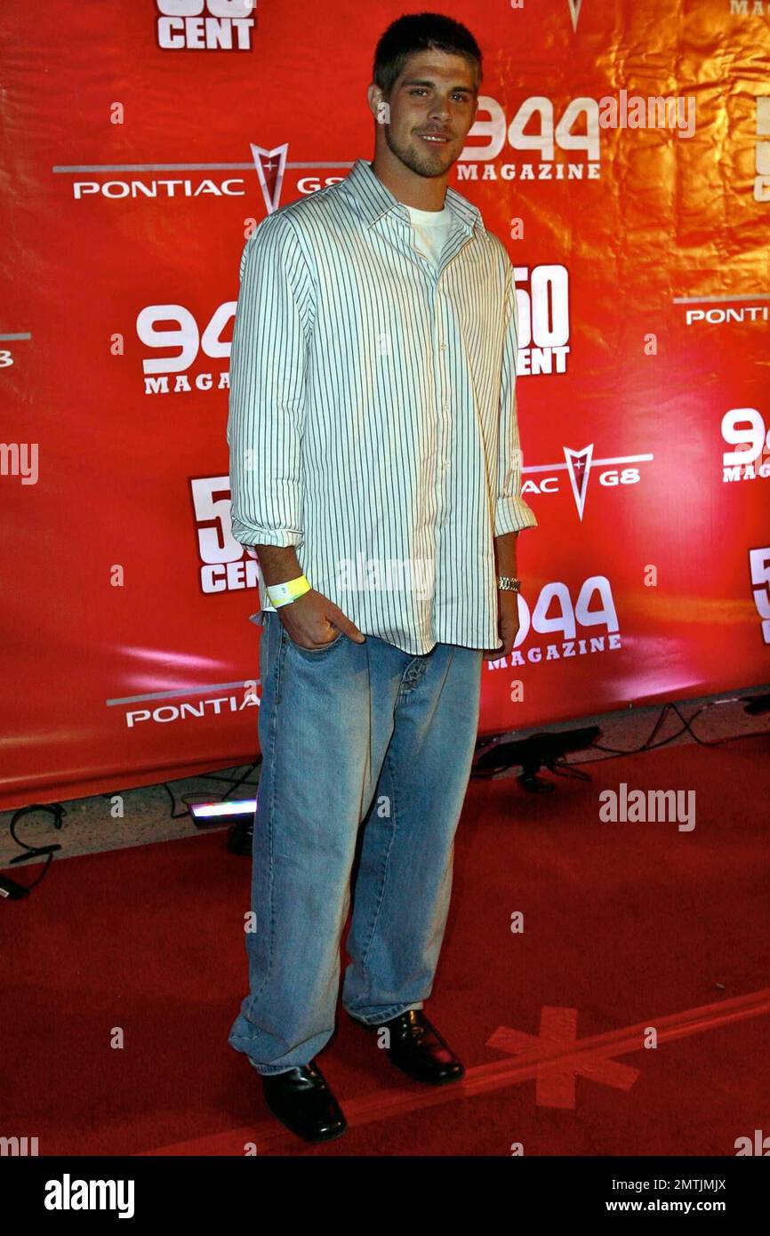 Colt Brennan arrives to the 50 Cent performance on the Pontiac Garage ...