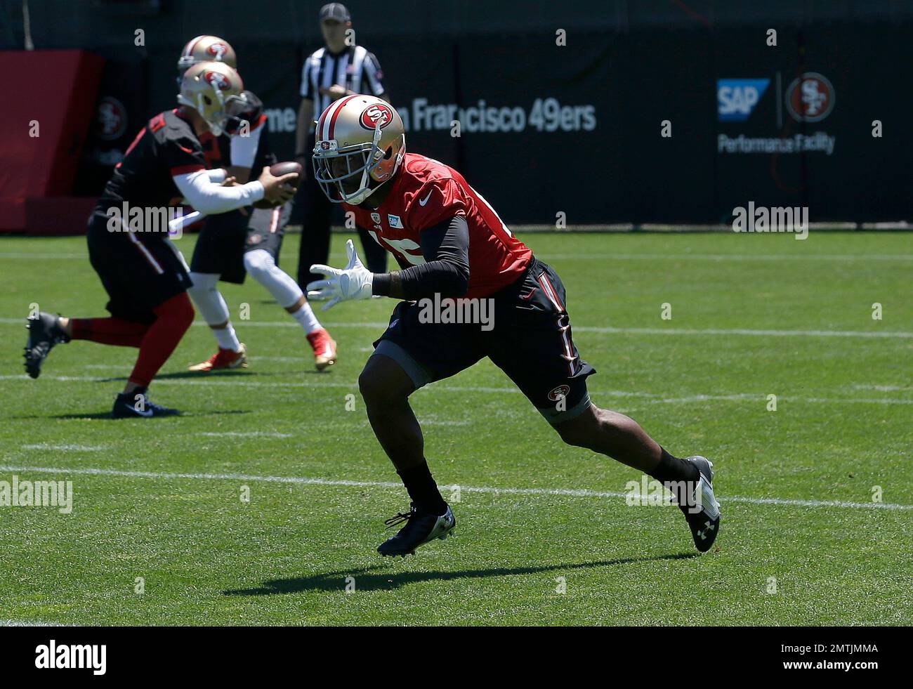 San Francisco 49ers' Pierre Garcon runs during the team's organized ...