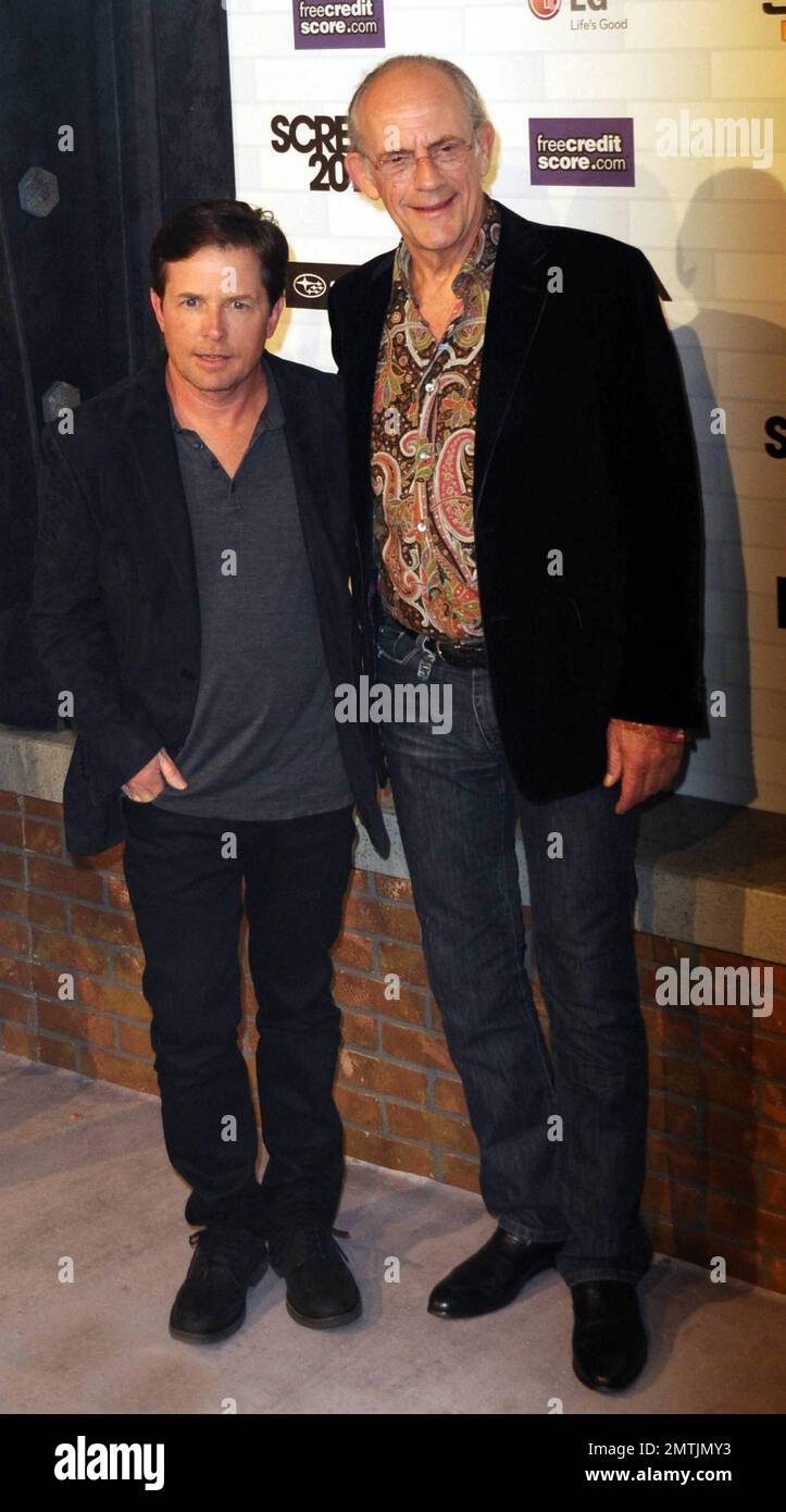 Actors Michael J. Fox and Christopher Lloyd arrive at Spike TV's ...