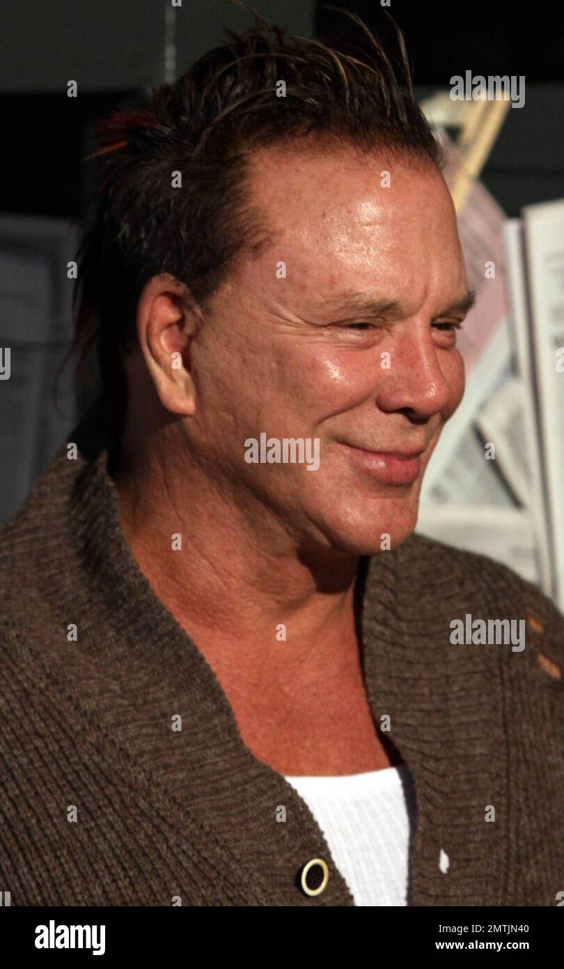 Actor Mickey Rourke arrives at Spike TV's "Scream 2010" at The Greek ...