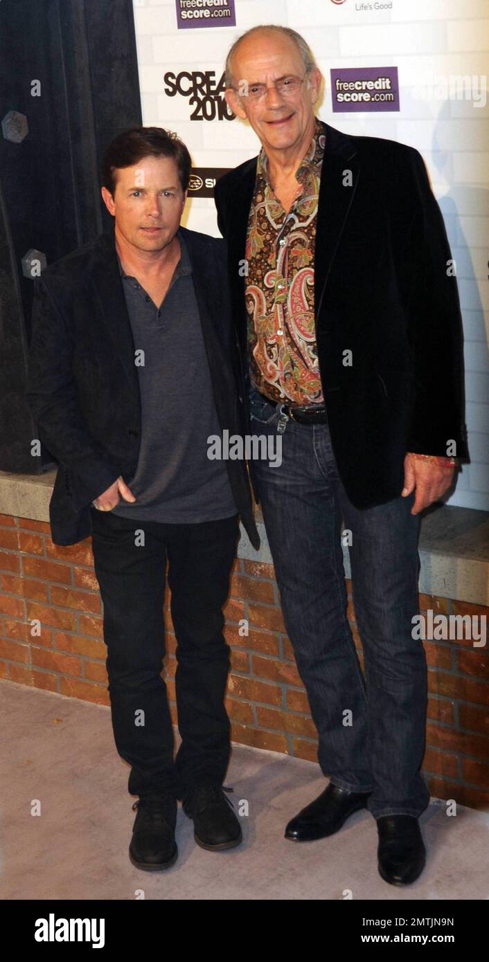 Actors Michael J. Fox and Christopher Lloyd arrive at Spike TV's ...