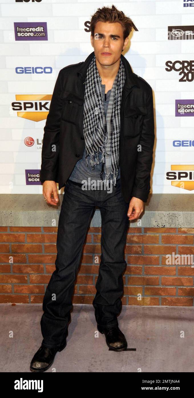 Actor Paul Wesley arrives at Spike TV's "Scream 2010" at The Greek ...