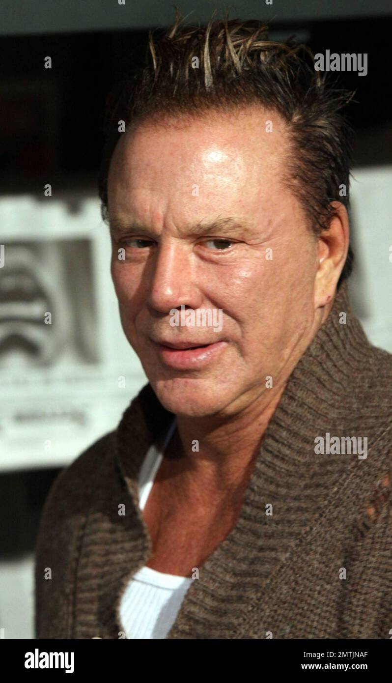 Actor Mickey Rourke arrives at Spike TV's "Scream 2010" at The Greek ...