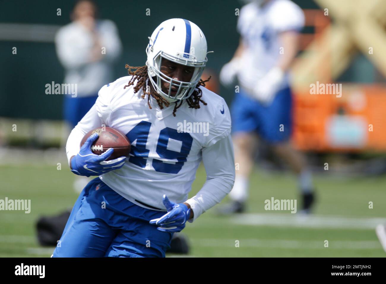 Indianapolis Colts tight end Mo Alie-Cox during the NFL team's football ...