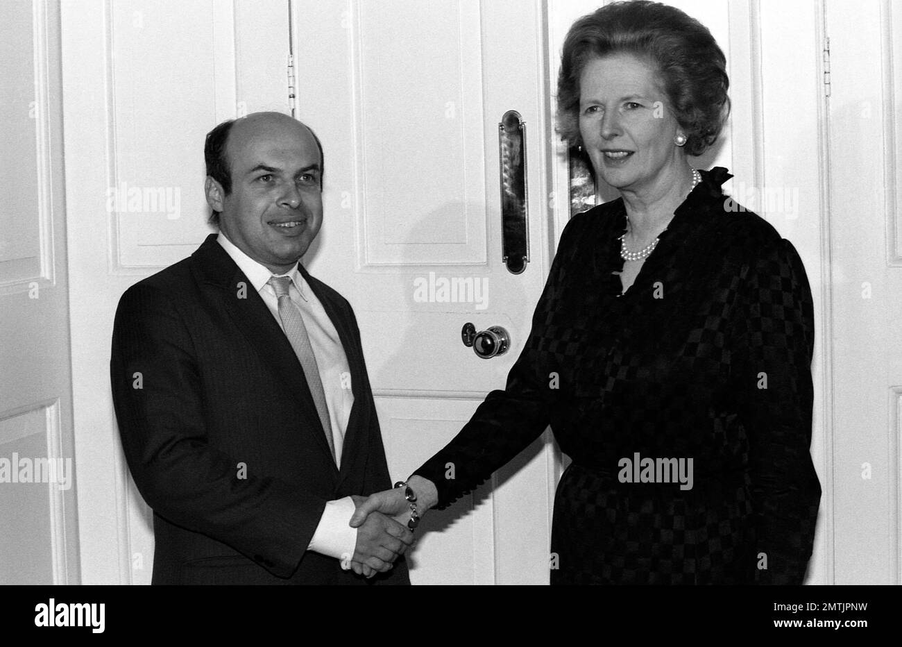 British Prime Minister Margaret Thatcher greets freed Soviet dissident ...