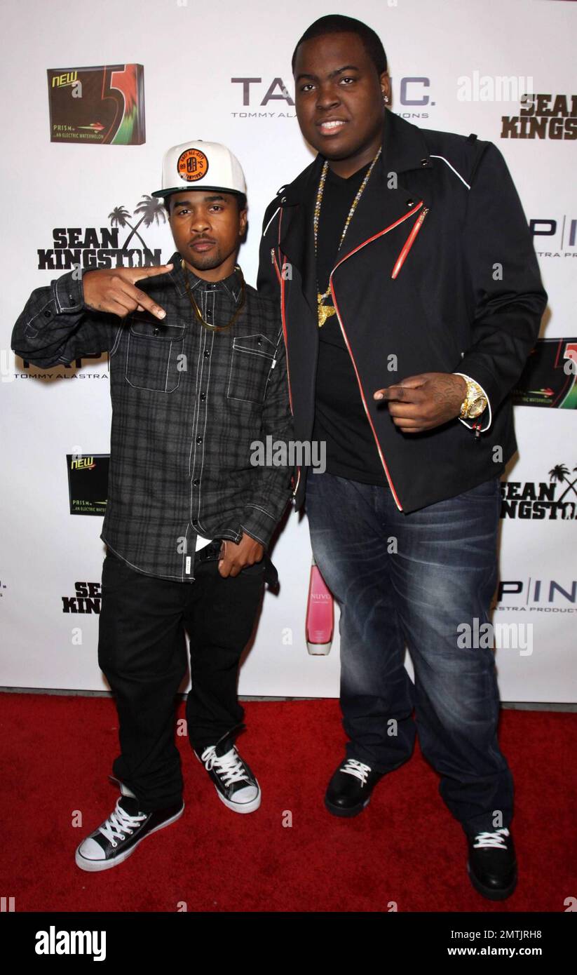 Rapper Mann and Sean Kingston attending MTV Presents Sean Kingston's ...