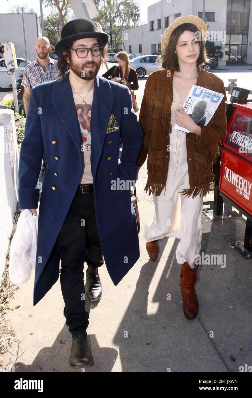 John Lennon's son Sean Lennon and girlfriend Charlotte Kemp stroll in ...