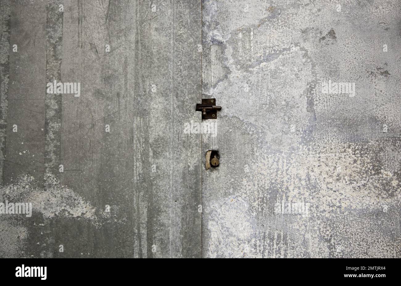 Closed door detail, protection and security against theft Stock Photo ...