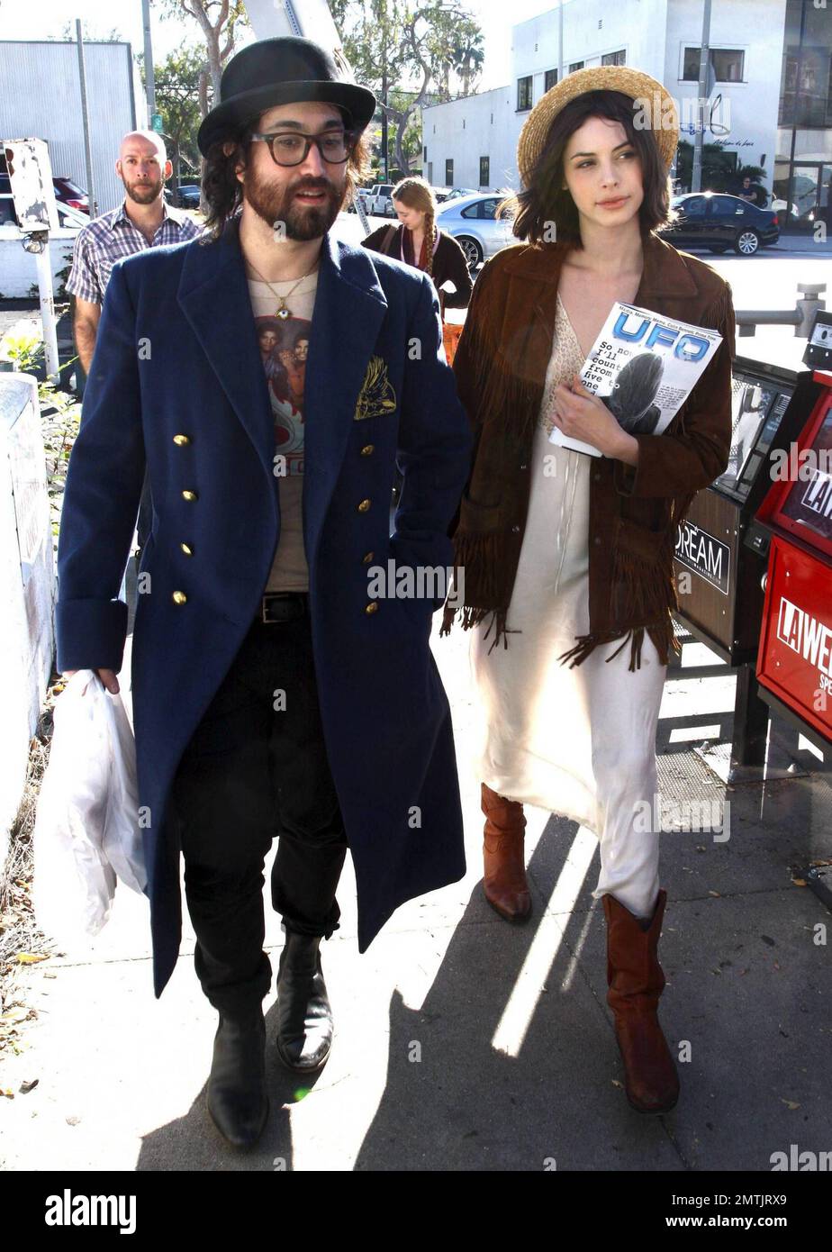 John Lennon's son Sean Lennon and girlfriend Charlotte Kemp stroll in ...