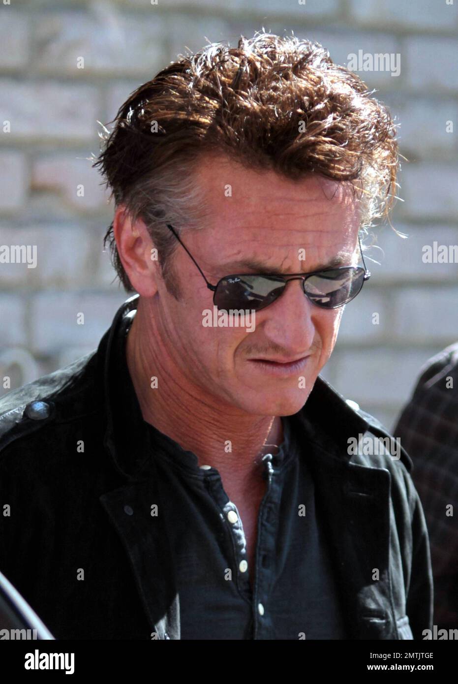Actor Sean Penn leaves Joel Silver's Memorial Day party in Malibu, CA ...