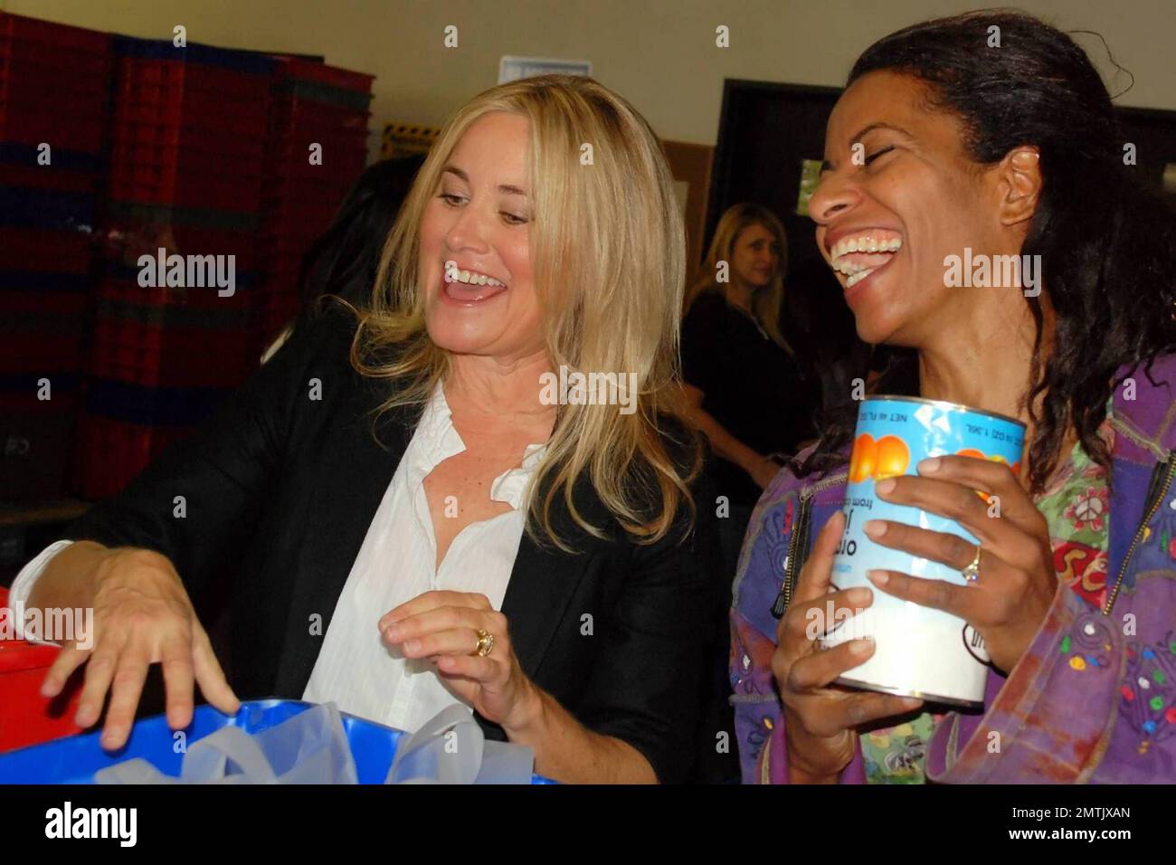 Maureen McCormick and Gayle Johnson at the American Women in Radio and ...