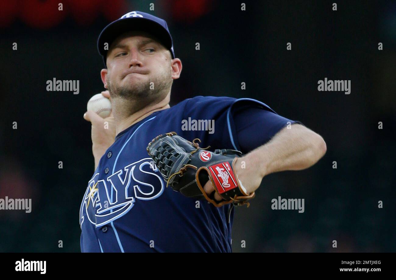 Tampa Bay Rays starting pitcher Matt Andriese throws during the first ...