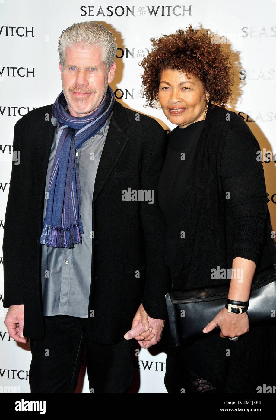 Ron Perlman wife Opal Stone pose for photographers on the red carpet at ...