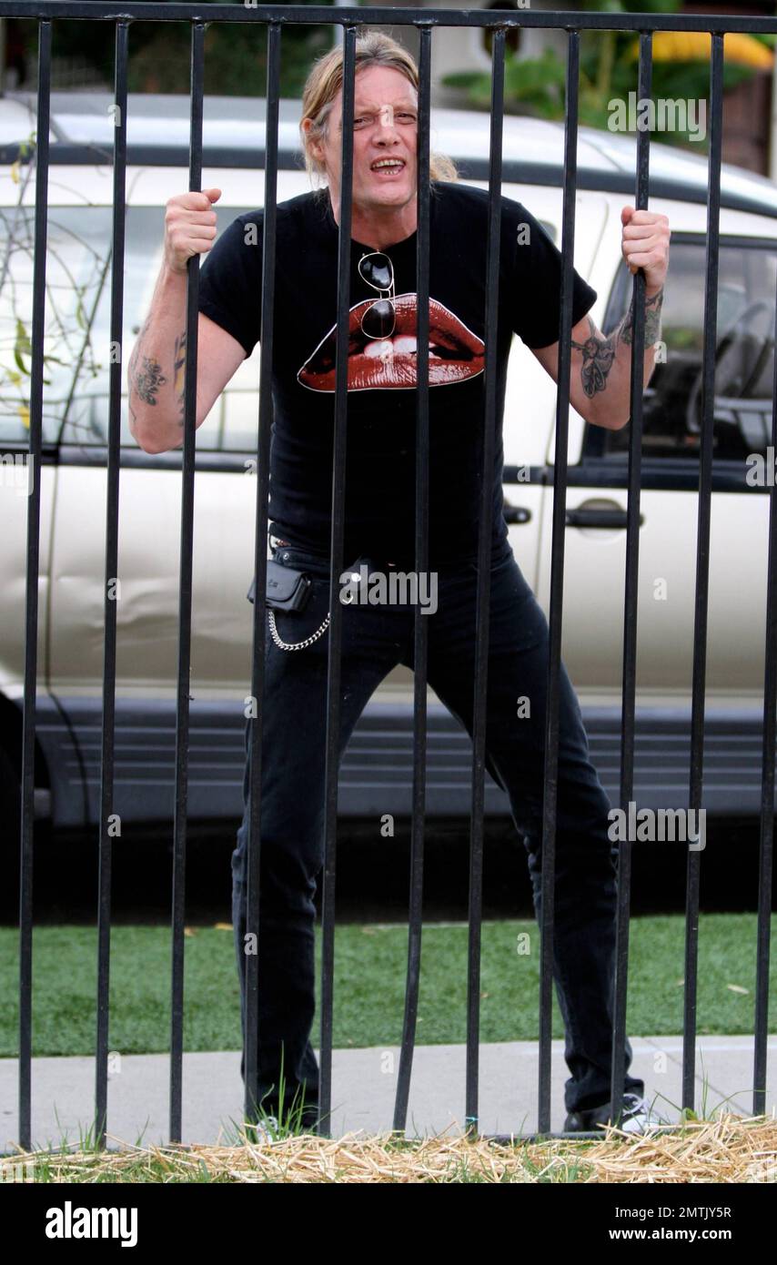 Former frontman of heavy medal band 'Skid Row' Sebastian Bach was seen ...