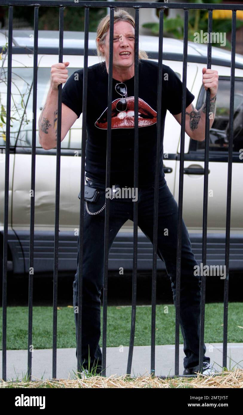 Former frontman of heavy medal band 'Skid Row' Sebastian Bach was seen ...