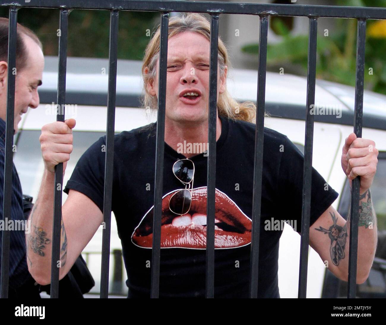 Former frontman of heavy medal band 'Skid Row' Sebastian Bach was seen ...