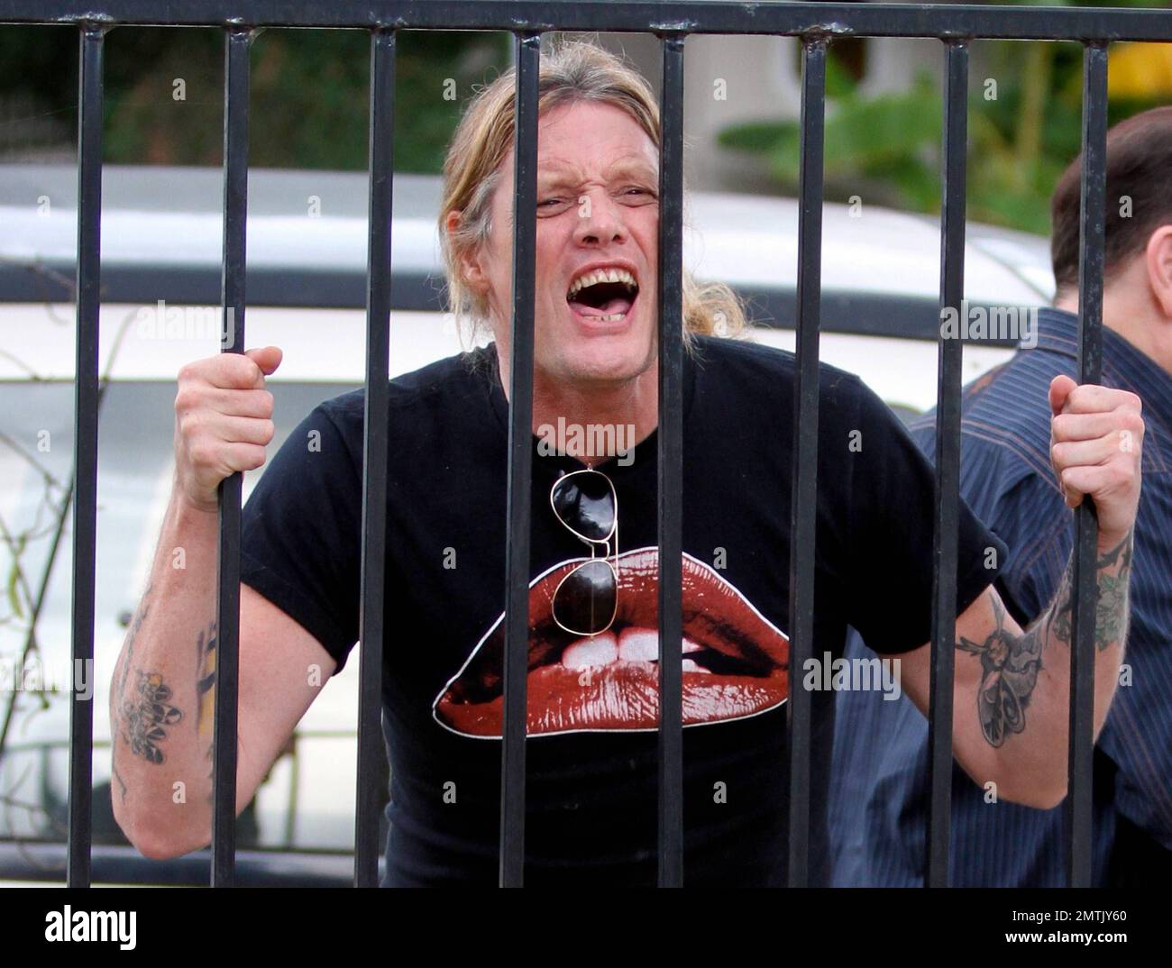Former frontman of heavy medal band 'Skid Row' Sebastian Bach was seen ...