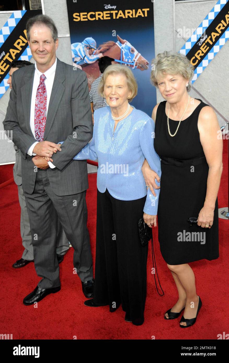 Penny Chenery (C) and guests walk the red carpet at the world premiere ...