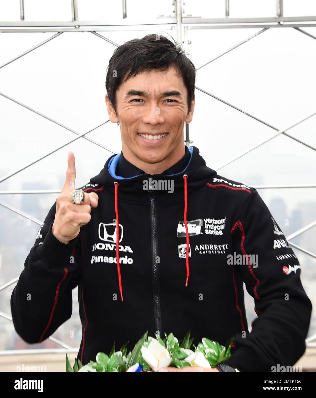 Japanese professional racing driver and latest Indianapolis 500 winner ...
