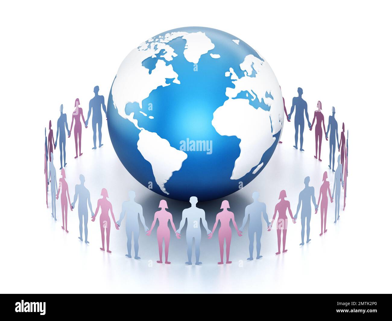 World with people around it holding hands Cut Out Stock Images ...