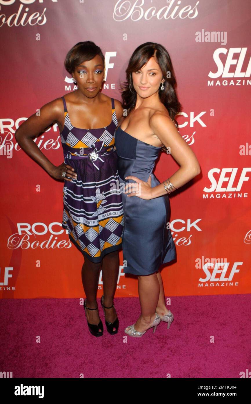 Estelle and Minka Kelly arrives at the "Self" Magazine event presenting Rock Bodies. New York ...