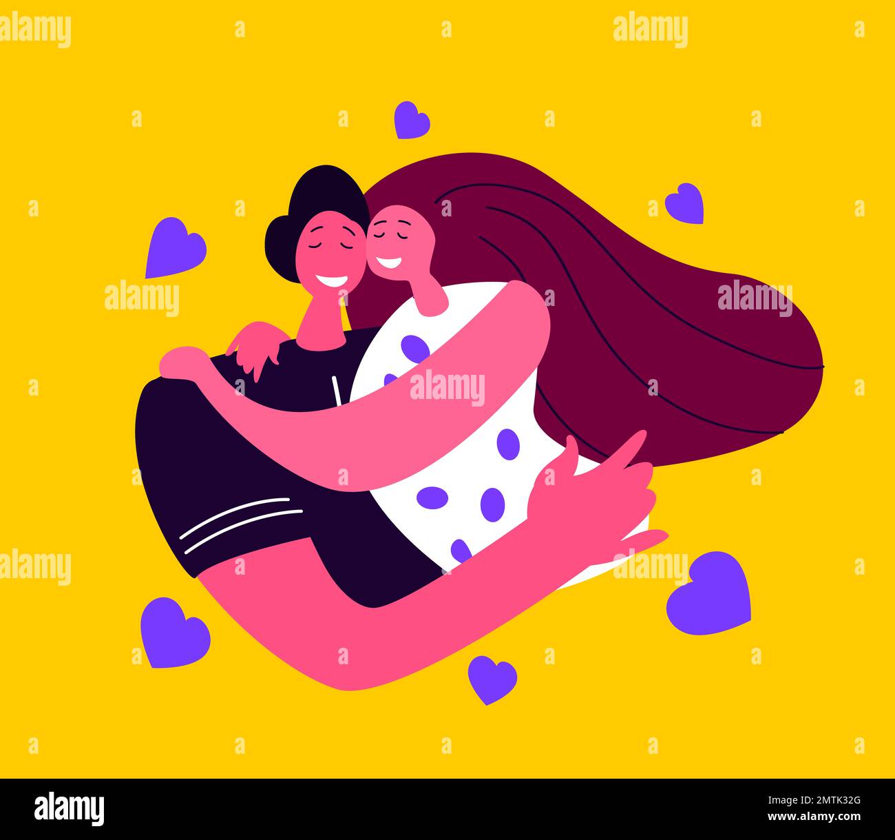 Valentine's Day.Loving Smiling Happy Couple Scene of Man and Woman ...