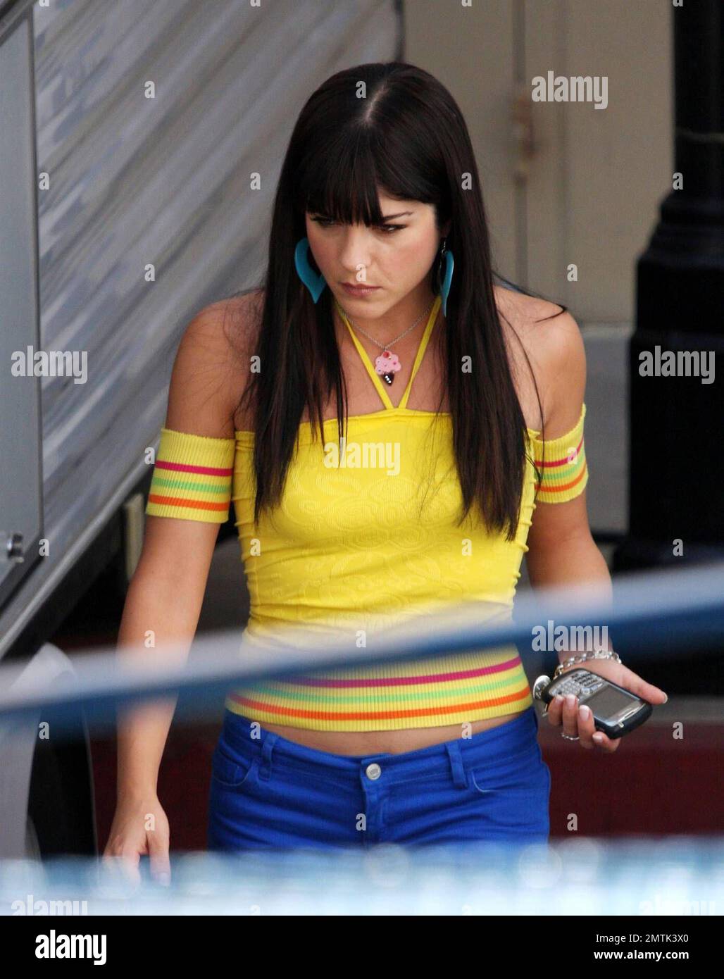 Actress Selma Blair on location today filming "Kath & Kim," a new NBC ...