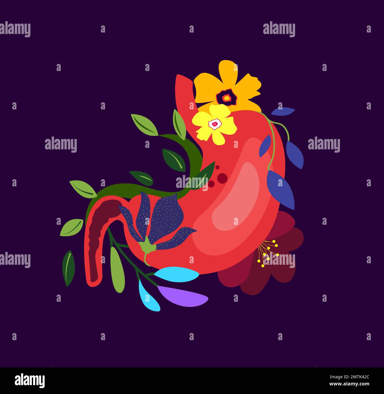 Beautiful Flowered Stomach System,Flowers.Floral Gastroenterology ...