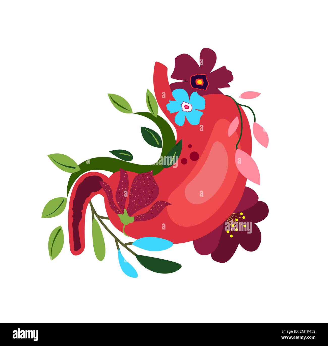 Beautiful Flowered Stomach System,Flowers.Floral Gastroenterology ...