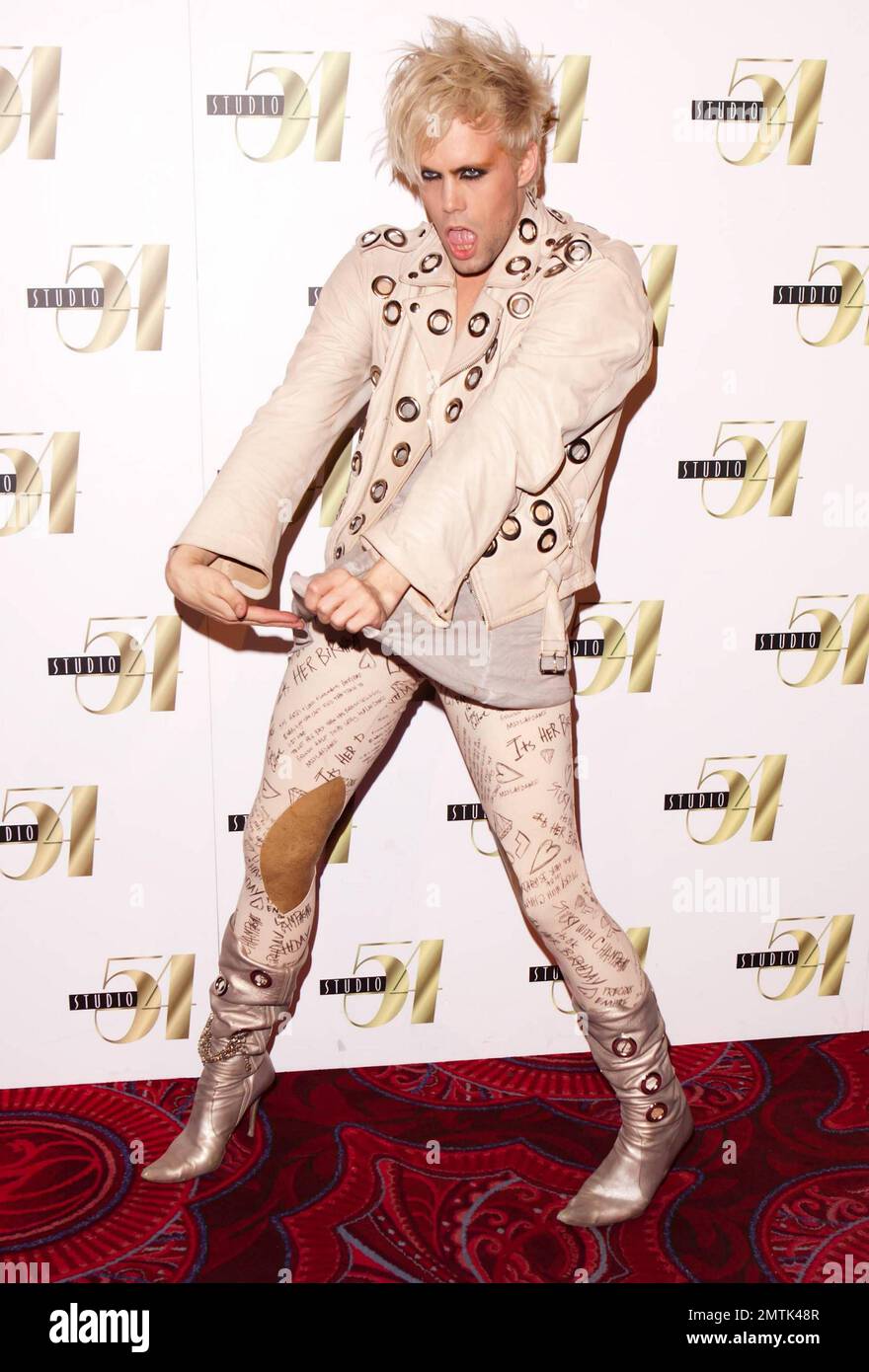 Flamboyant singer Justin Tranter of Semi Precious Weapons poses at the ...