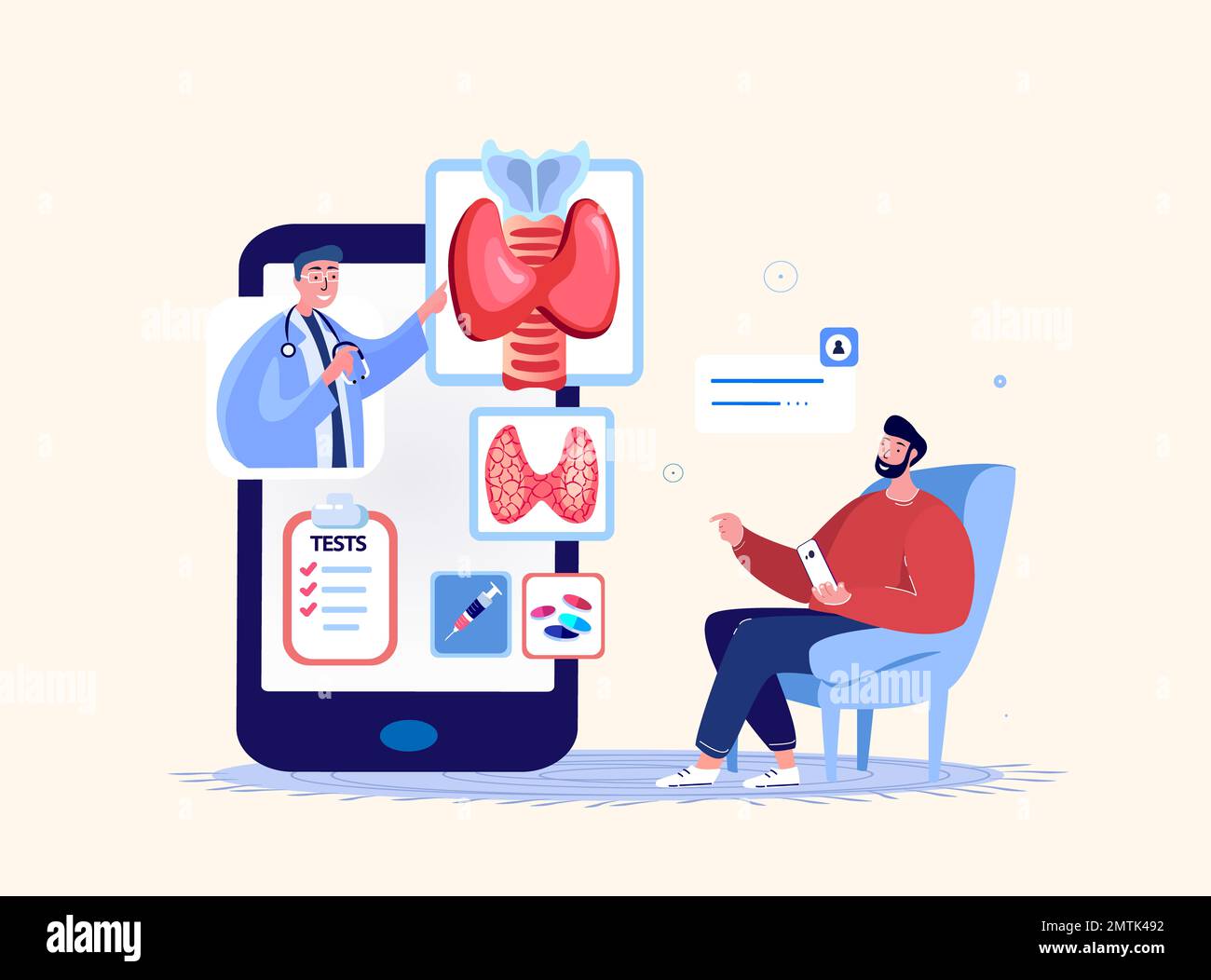 Online Endocrinologist Doctor Consultate Patient.Thyroid Pathology ...