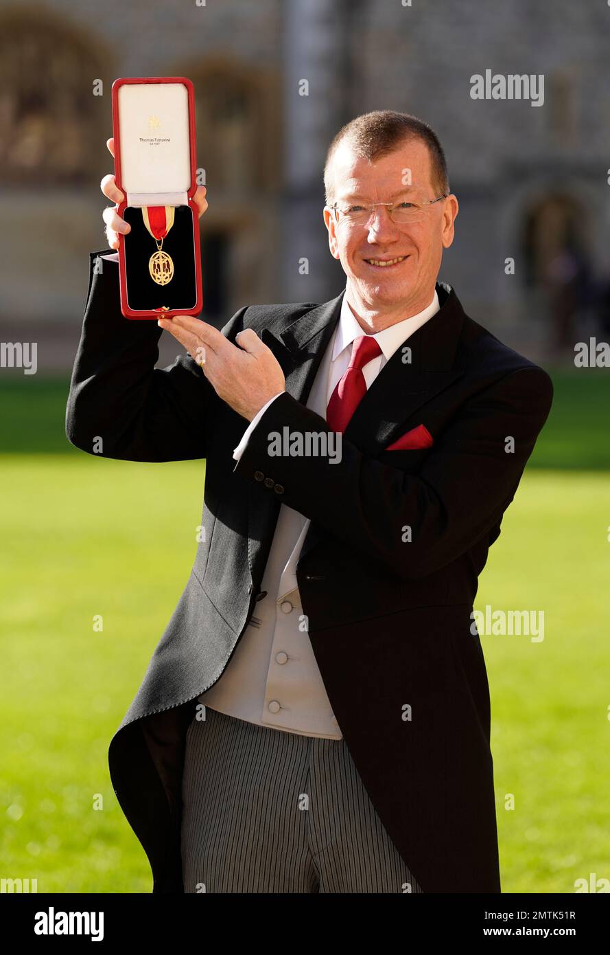 Sir Andrew Goddard after being made a Knight Bachelor by the Prince of ...