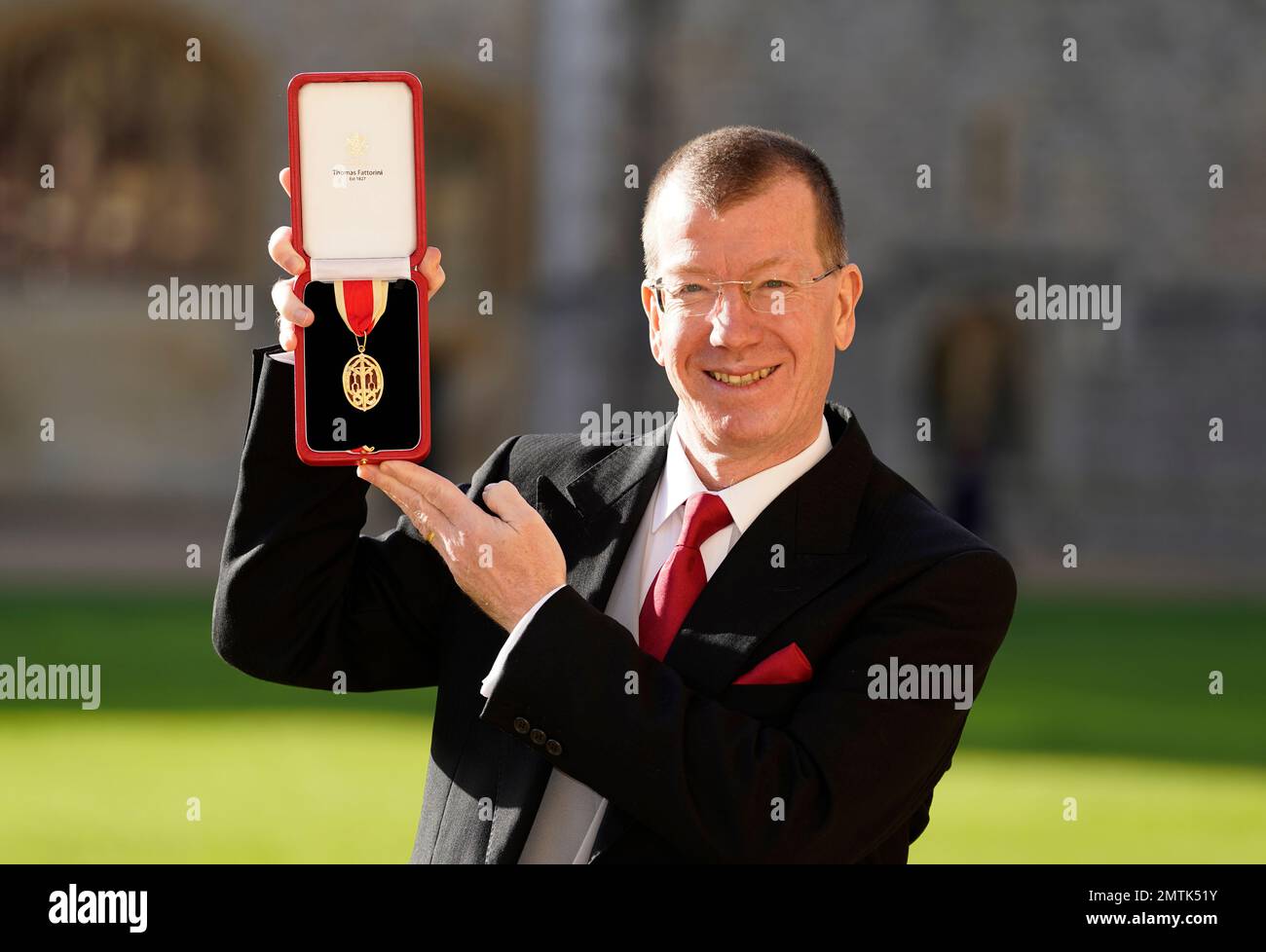 Sir Andrew Goddard after being made a Knight Bachelor by the Prince of ...