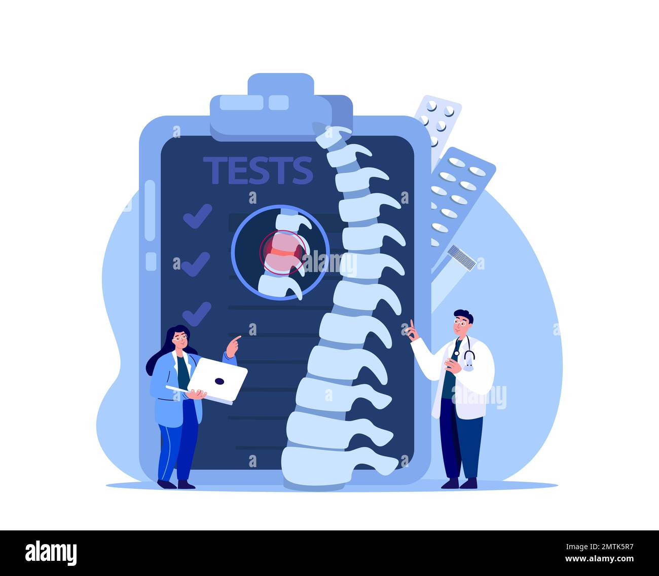 Vertebrologist Orthopedics Scientists Doctors Examine Back Spine Pain ...