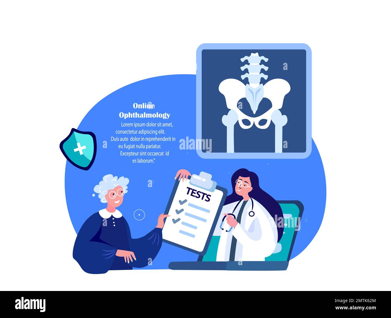 Online Traumatologist Orthopedist Doctor Consultate Old Retired Woman ...