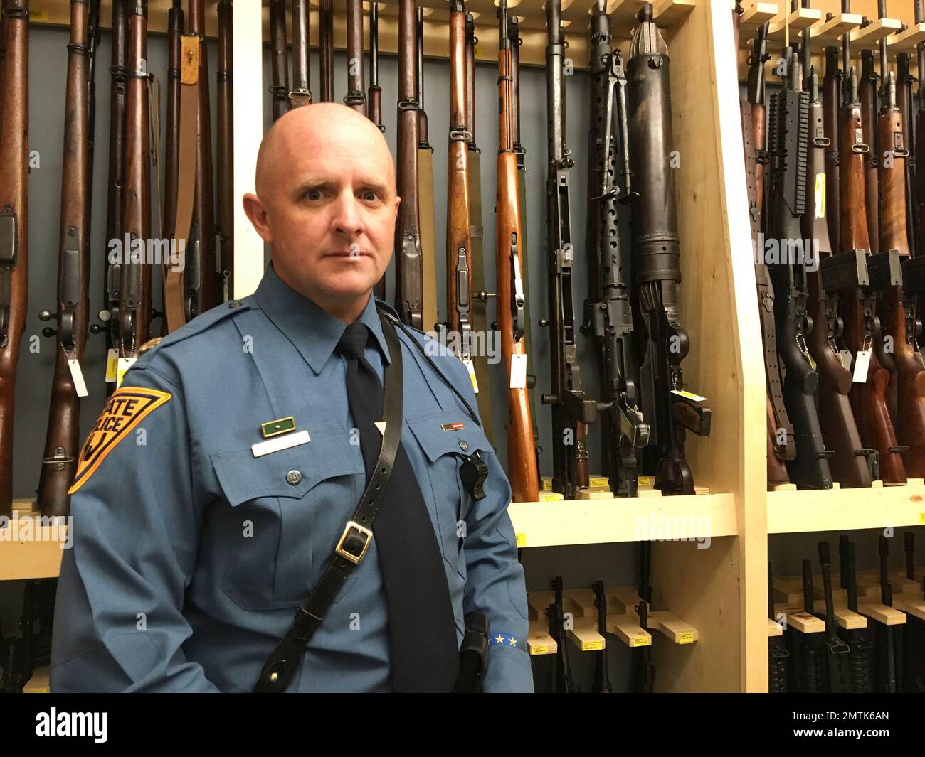 In this May 25, 2017 photo, New Jersey state police Major Geoffrey ...