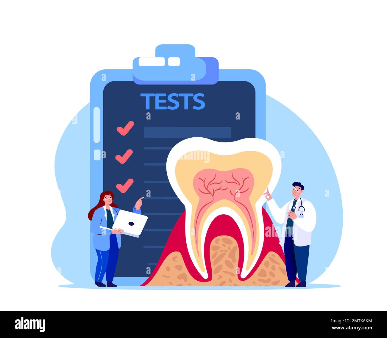Dentists Scientists Stomatologists Doctors Examine Tooth dental X Ray ...
