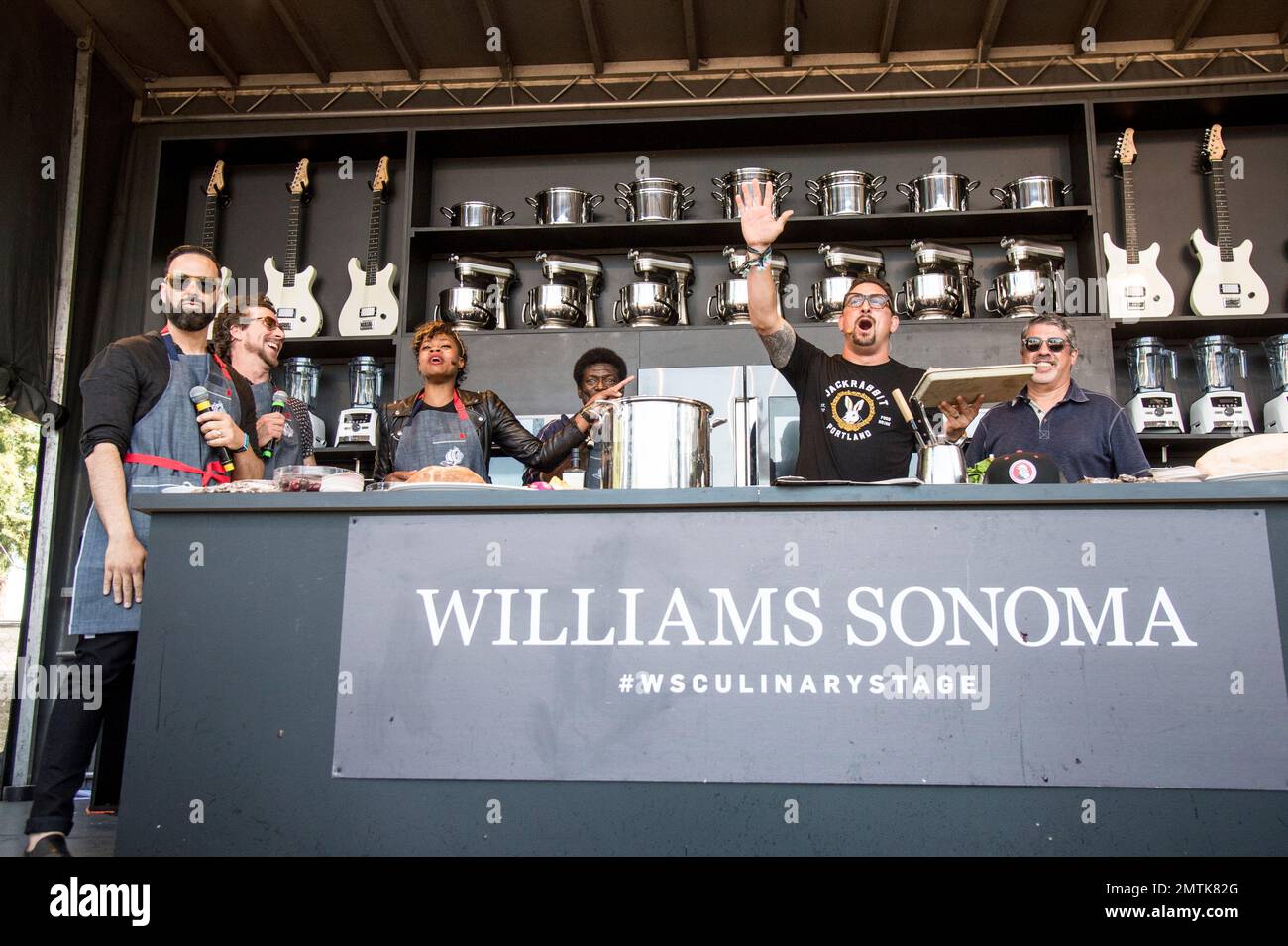 James King, from left, Joseph Karnes, Noelle Scaggs, Charles Bradley ...