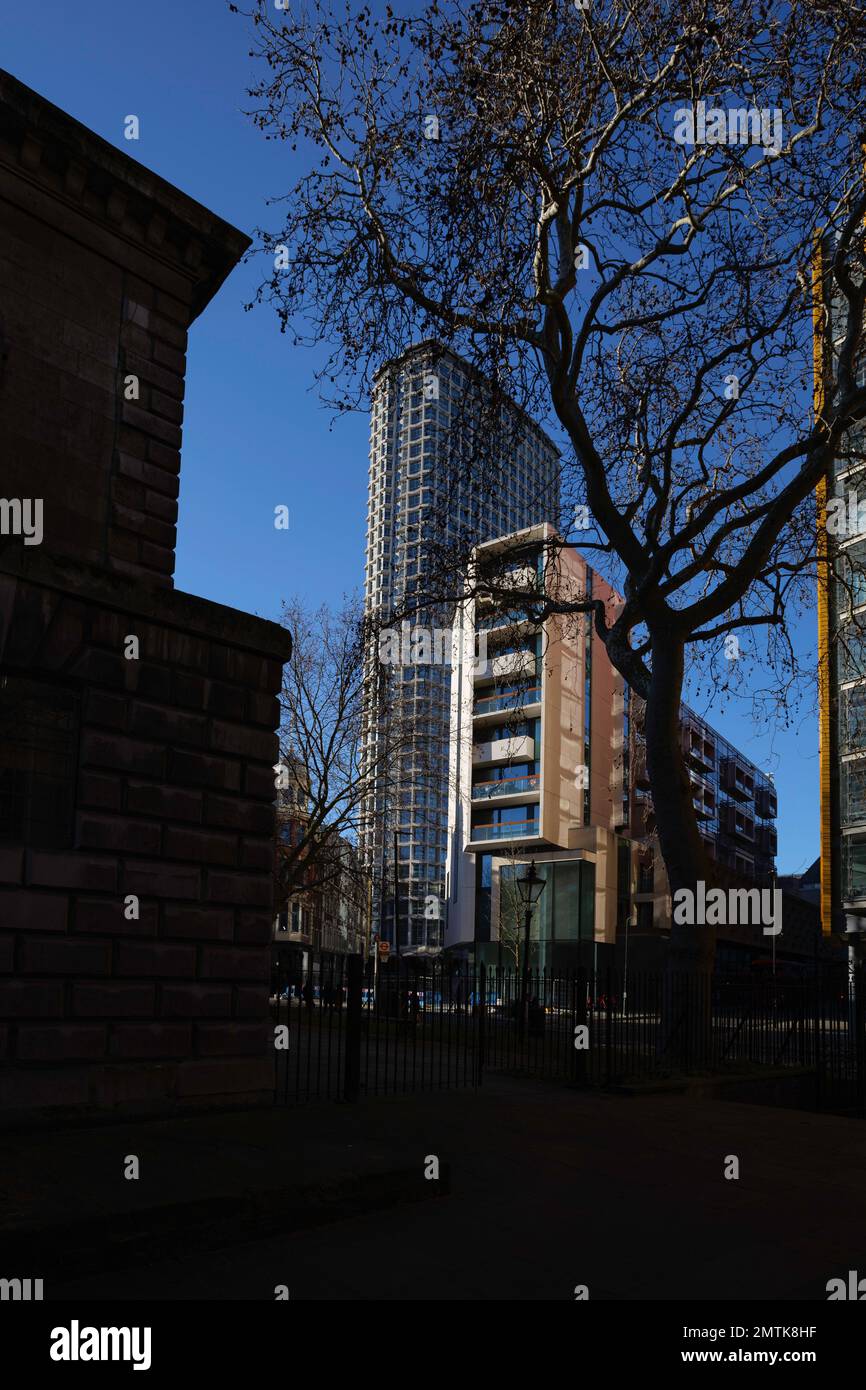 London - 02 27 2022: St Giles Shopping Center view from St Giles in the ...