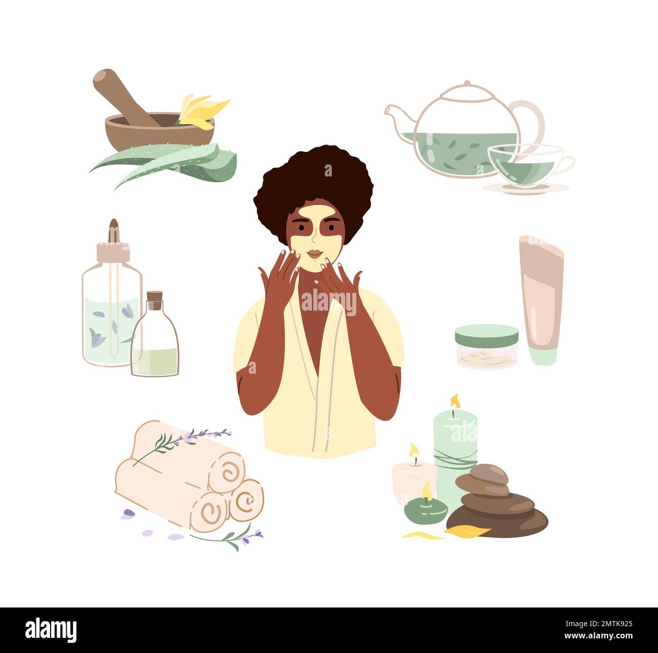 Skin care face african Cut Out Stock Images & Pictures - Alamy