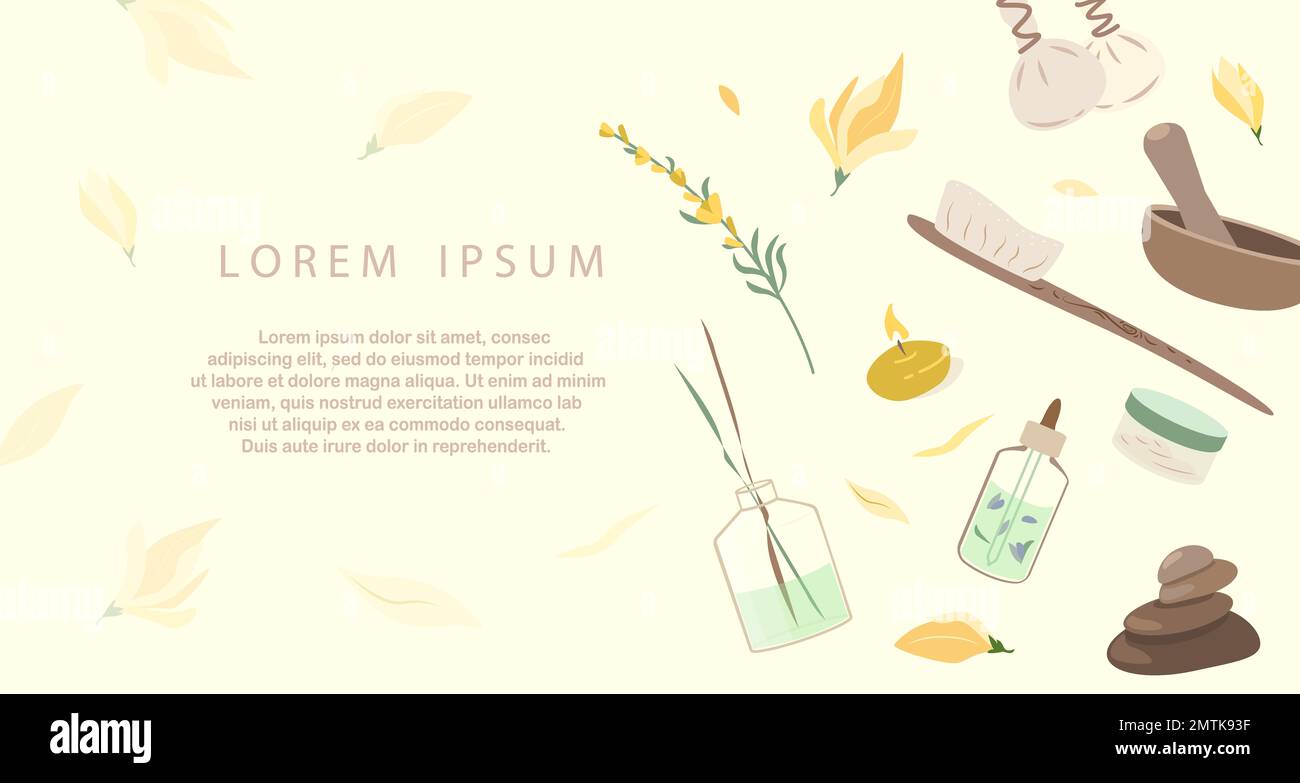 Spa Welness Center Advertising banner, Sale poster.Herbal Treatment ...