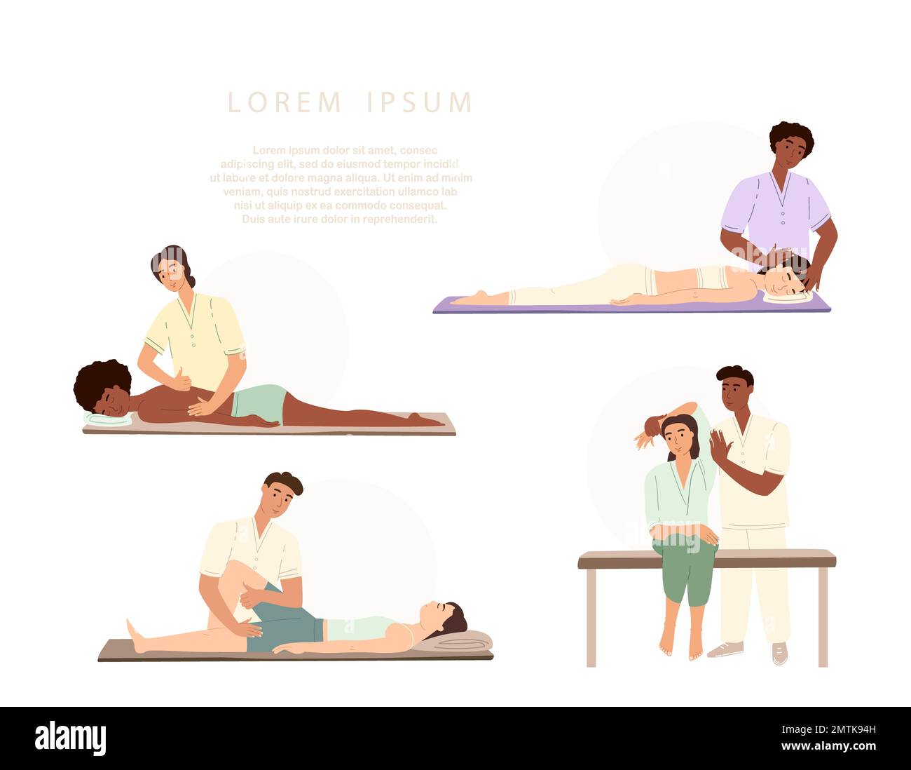 Man masseur performing neck hi-res stock photography and images - Alamy