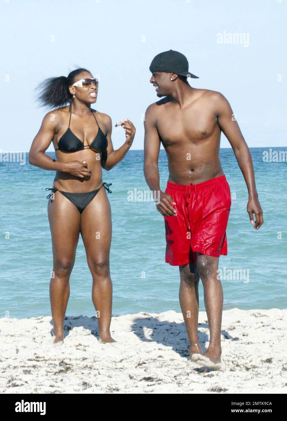Exclusive!! Serena Williams and boyfriend Jackie Long spend a day on Miami Beach. The couple ...