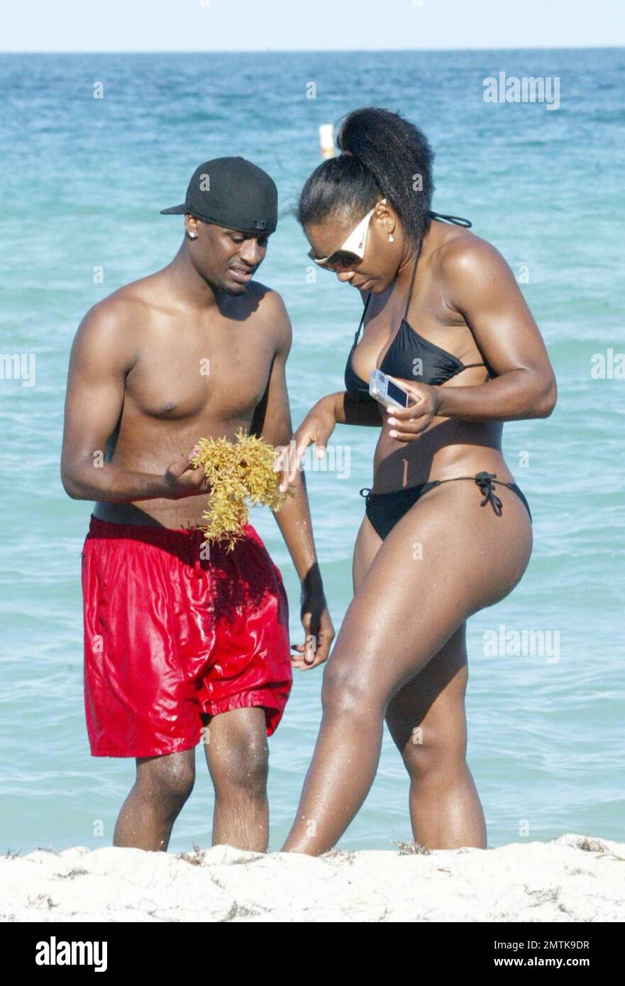 Exclusive!! Serena Williams and boyfriend Jackie Long spend a day on Miami Beach. The couple ...