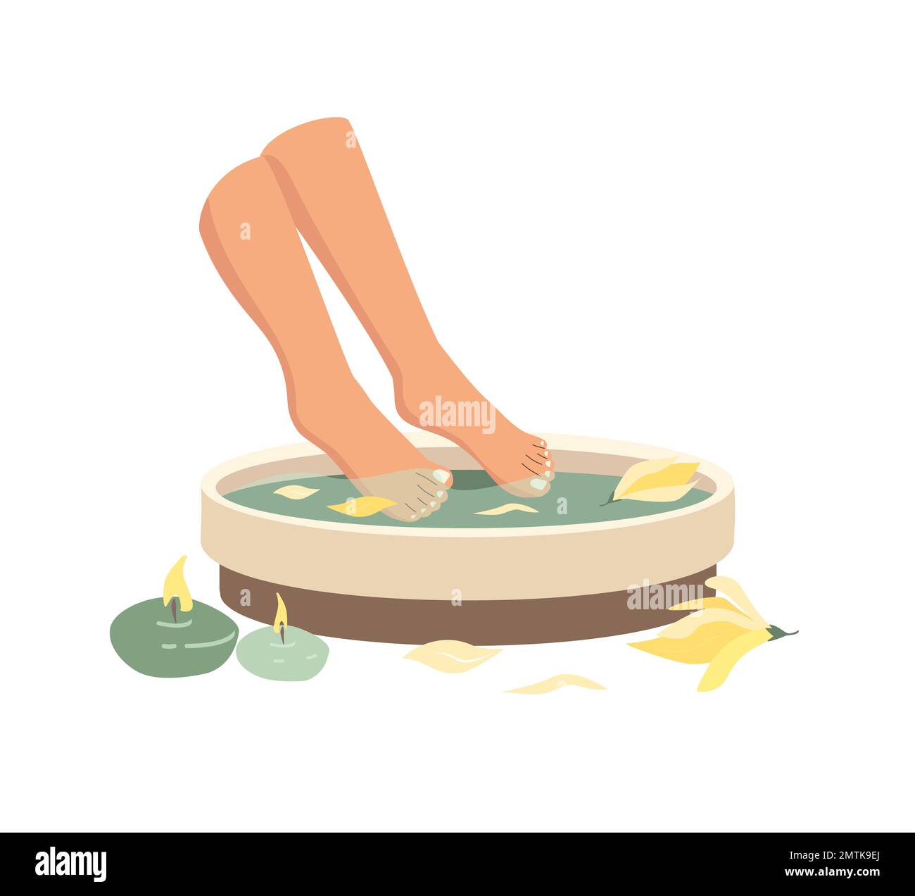 Foot woman in spa treatment Cut Out Stock Images & Pictures - Alamy