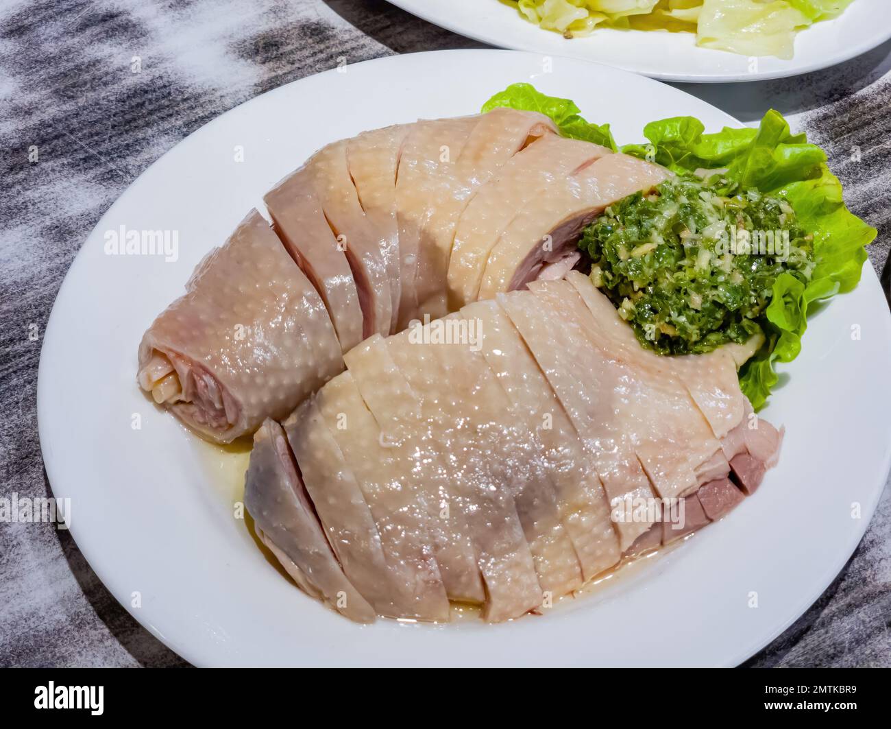 Close up shot of steamed chicken at Taipei, Taiwan Stock Photo - Alamy