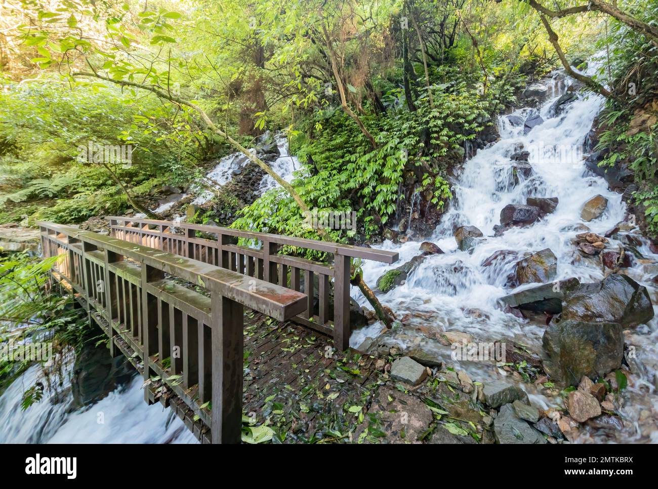 Sunny view of the beautiful river landscape of Fish Road Historical ...