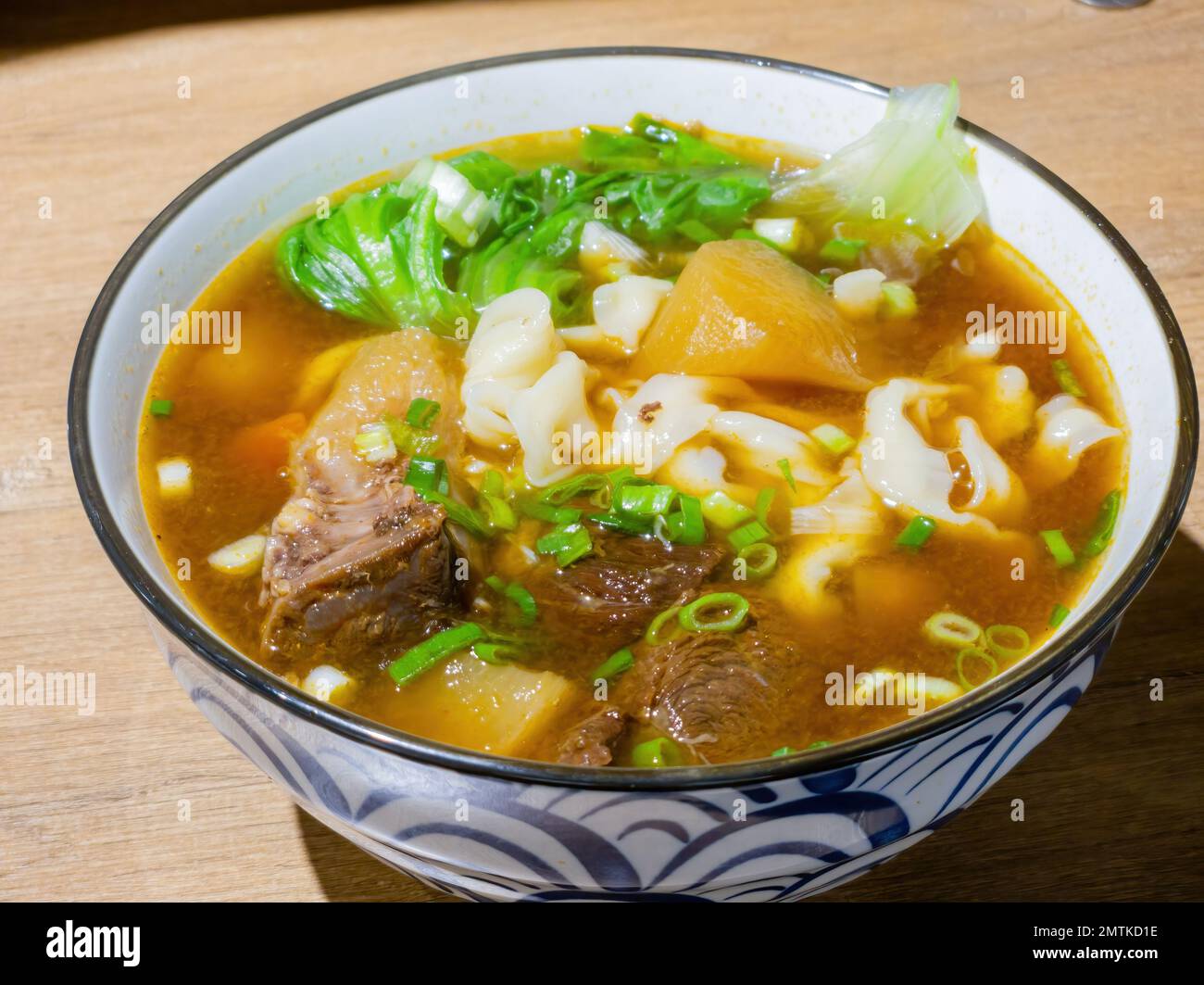 Close up shot of bee noodle soup at Taipei, Taiwan Stock Photo - Alamy