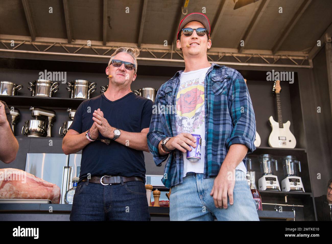 Tim Love, left, and Miles Teller seen at BottleRock Napa Valley Music ...
