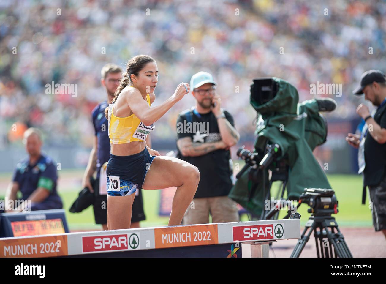 Emilia LILLEMO participating in the 3000m steeplechase of the European ...